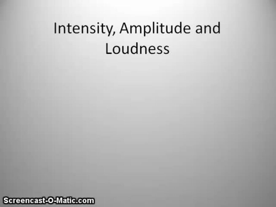 Measuring sound intensity with decibels