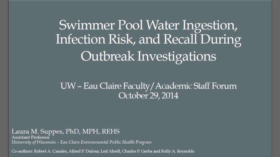 Laura Suppes: Diarrheal Disease Risk from Swimming Pool Water Ingestion