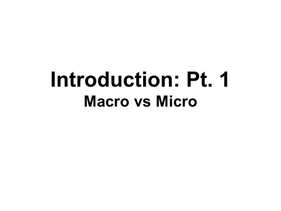 Introduction, Part 1