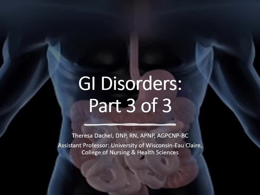 GI Disorders PART 3 of 3 VOICEOVER PowerPoint