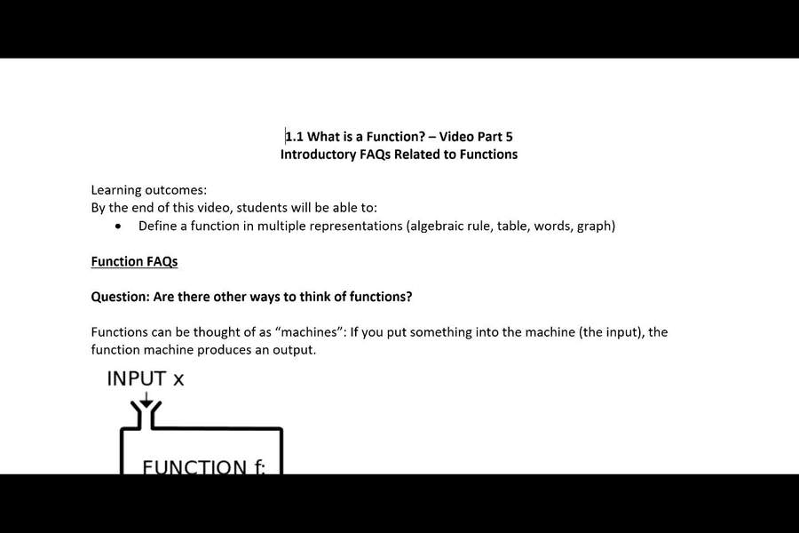 1.1 Part 5 Video - Function FAQs