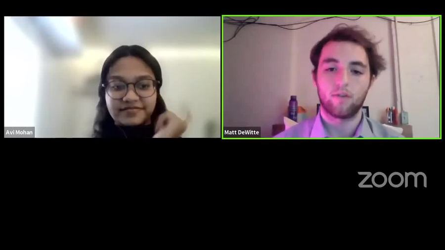 Matt Dewitte and Pavithra Mohan