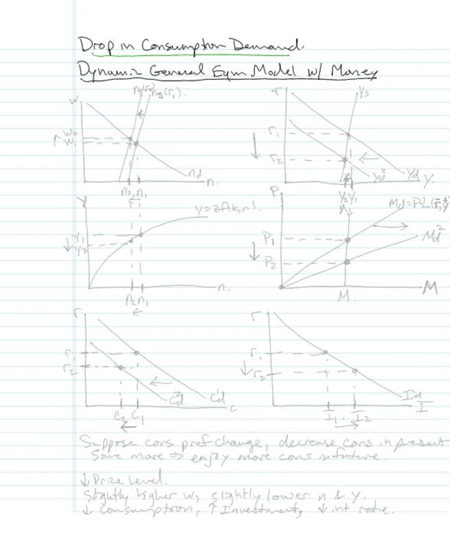 Dynamic Model with Money 8 - Drop in Consumption Demand