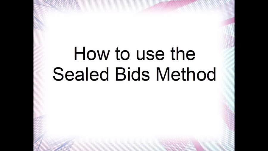 3.3: Sealed Bids Method of Fair Division