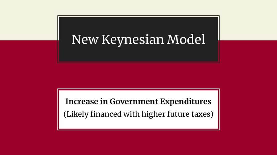 New Keynesian Model 3 - Increase in Government Expenditure