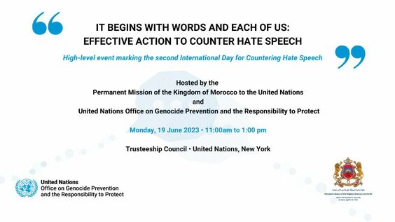 High-Level Event to mark the 2nd International Day on Countering Hate ...