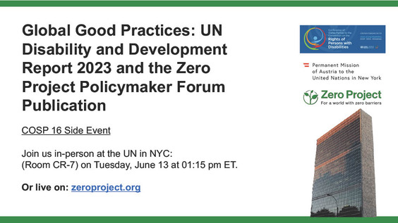 Global Good Practices: UN Disability and Development Report 2023 and ...