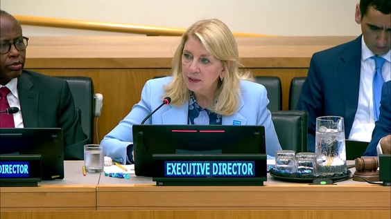 Catherine Russell (UNICEF Executive Director) at the 1st plenary ...
