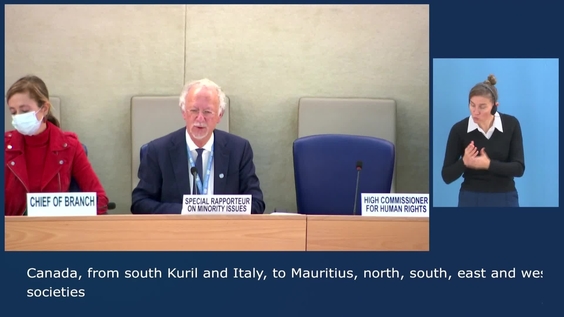 1st Meeting, 15th session of the Forum on Minority Issues | UN Web TV