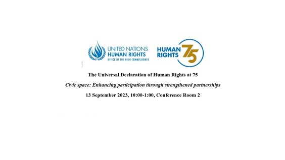 Human Rights 75 roundtable on civil society | UN Web TV