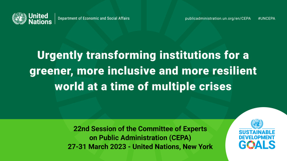 1st meeting - 22nd session of the Committee of Experts on Public ...