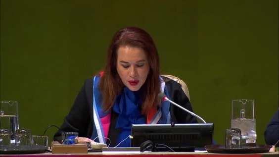 María Fernanda Espinosa (General Assembly President) at the High-level ...