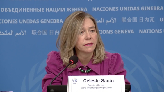 Celeste Saulo (WMO) at Geneva Press Briefing | UN Web TV
