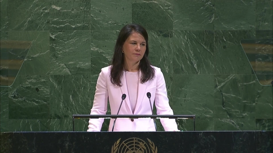 Annalena Baerbock on the Briefing by the President of the General ...