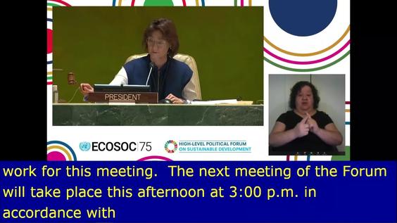 (with CART and ISL) 2021 High-level Political Forum on Sustainable Development (HLPF 2021), 1st ...