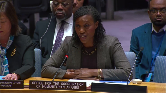 Edem Wosornu (OCHA) on the maintenance of peace and security of Ukraine ...