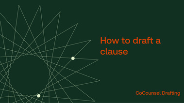 Product Training - US | Thomson Reuters - CoCounsel Drafting