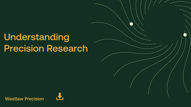 Product Training - US | Thomson Reuters - Westlaw Precision