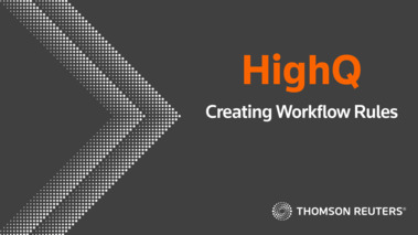 Product Training - US | Thomson Reuters - HighQ