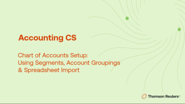 Product Training - US | Thomson Reuters - Accounting CS