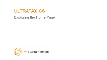 Product Training - US | Thomson Reuters - UltraTax CS