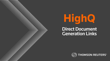 Product Training - US | Thomson Reuters - HighQ