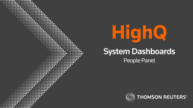 Product Training - US | Thomson Reuters - HighQ