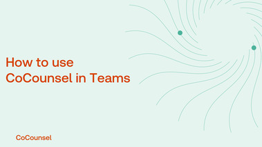 Product Training: Live - CoCounsel