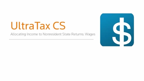 Individual (1040) data entry - Product Training - US | Thomson Reuters