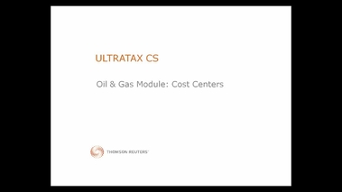 Product Training - US | Thomson Reuters - UltraTax CS