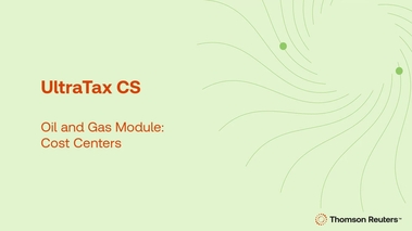 Product Training - US | Thomson Reuters - UltraTax CS