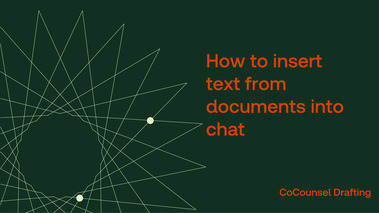 Product Training - US | Thomson Reuters - CoCounsel Drafting