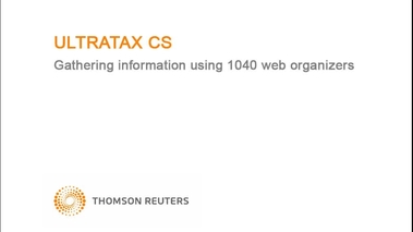 Product Training - US | Thomson Reuters - UltraTax CS