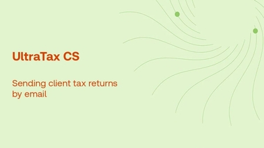 Product Training - US | Thomson Reuters - UltraTax CS