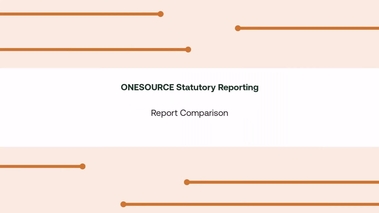 Product Training - US | Thomson Reuters - OneSource Statutory Reporting