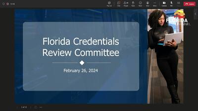 2/26/24 Florida Credential Review Committee - The Florida Channel