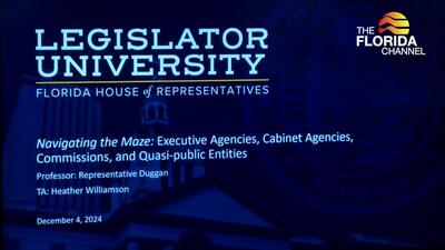 12/4/24 House “Legislator University” Training: Navigating the Maze ...
