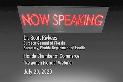7/20/20 Now Speaking - Surgeon General of Florida Dr. Scott Rivkees at ...