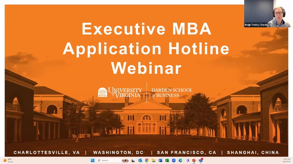 Webinar | Executive MBA Application Hotline