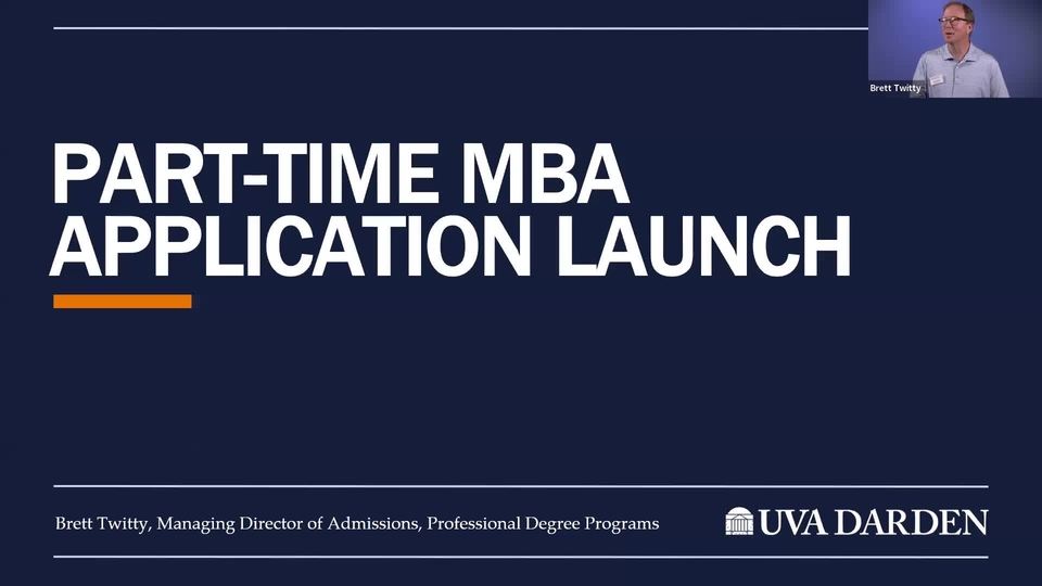 Part-Time MBA Launch Webinar | 8.14.2024