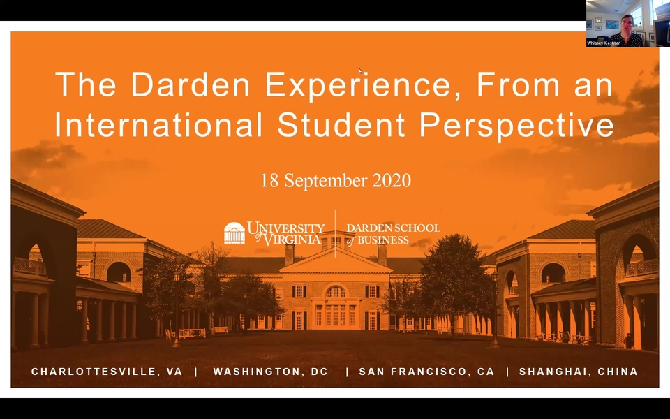 The Darden Experience, From an International Student Perspective