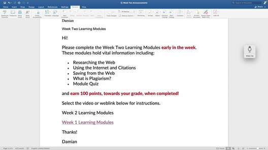 Week 2 Learning Modules