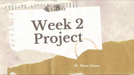 Week 2 Project-Occupational Self-Assessment/Resume and Cover Letter