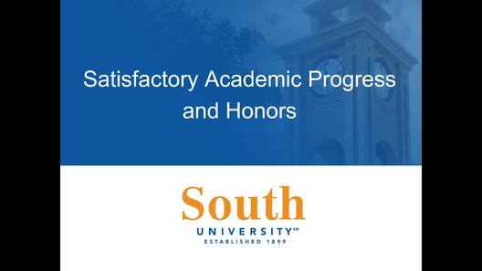Satisfactory Academic Progress and Honors