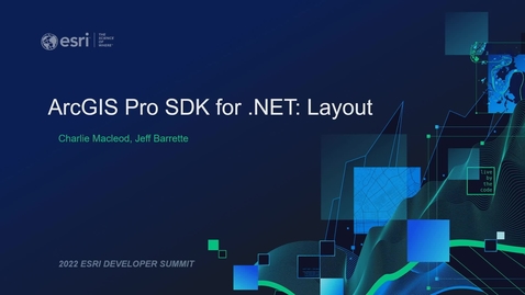 ArcGIS Pro SDK for .NET - Esri Videos: GIS, Events, ArcGIS Products ...