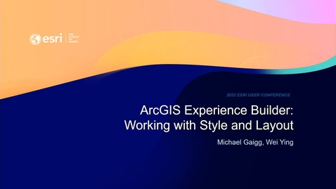 ArcGIS Experience Builder - Esri Videos: GIS, Events, ArcGIS Products ...