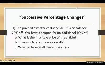 L2 Successive Percent Change