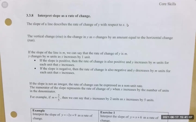 3.3.8 Interpret Slope as Rate of Change (8:25)
