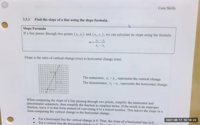 3.3.1 Find Slope Using Slope Formula (11:22)
