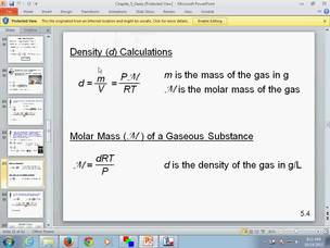 density formula for gas